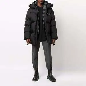 Off-White Puffer Down Jacket With Belt