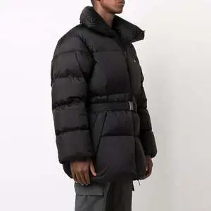 Off-White Puffer Down Jacket With Belt