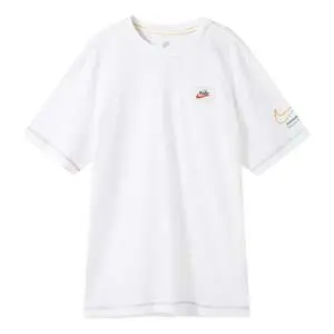 Nike Nsw Tee Swoosh 50 Lbr Casual Sports Breathable Printing Short Sleeve T-shirt - White