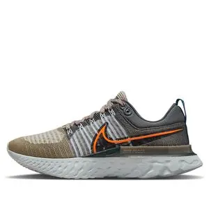 Nike Nike React Infinity Run Flyknit 2 Athletic Sneakers Gray/orange/brown