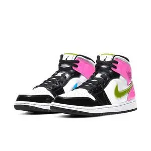 JORDAN 1 Mid Se "cyber Active Fuchsia - White