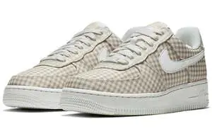 Nike Force 1 Low Qs Gingham Pack Sneakers - White/brown