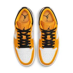 JORDAN Air 1 Low 'taxi White' Sneakers - Yellow/black