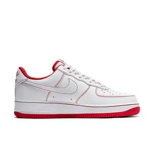 Nike Force 1 '07 "contrast Stitch" Low Top Sneakers - White/red