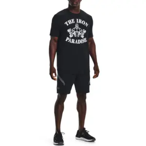 Under Armour Project Rock Iron Paradise T-shirt 'black - Black/white