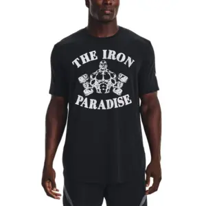 Under Armour Project Rock Iron Paradise T-shirt 'black - Black/white