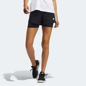 Adidas Pacer 3-stripes 2-in-1 Training Shorts