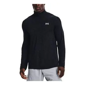 Under Armour Seamless 1/2 Zip Long Sleeve Shirt - Black