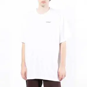 Off-White Back Arrow Printing Round Neck Short Sleeve White - Multi-color