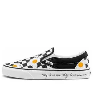 VANS Classic Slip-on 'love Me, Love Me Not' Sneakers - Black/white