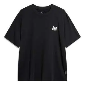 LI-NING Floral Graphic T-shirt 'black - Black/multi-color