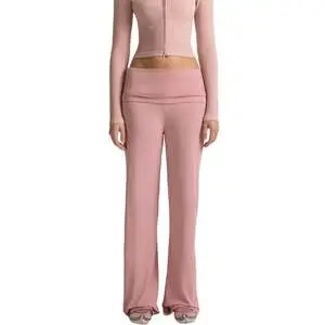 Nike X Skims Stretch Knit Foldover Wide Leg Pant