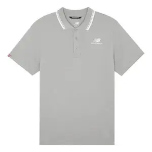 NEW BALANCE Short Sleeve Polo Shirt Asia Sizing - Grey
