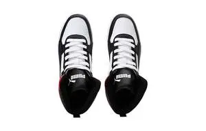 PUMA Rebound Joy Mid Top Sneakers - Black/white/red