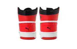 PUMA Rebound Joy Mid Top Sneakers - Black/white/red