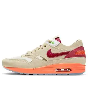 Nike X Clot Air Max 1 "kiss Of Death" 2021 Sneakers - Net/deep Red/orange Blaze