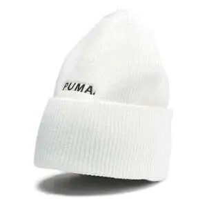 PUMA Classic Hybrid Fit Trend Ribbed Beanie - White/black