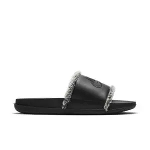 Nike Offcourt Leather Slide With Fur Trim