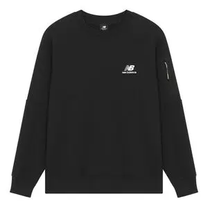 NEW BALANCE Logo Printing Round Neck Pullover - Black