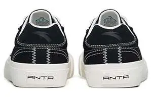 ANTA Canvas Lace-up Sneakers - Black/white