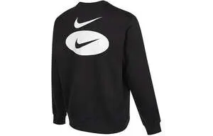 Nike As Nsw Sl Bb Crew Casual Sports Fleece Lined Round Neck Long Sleeves - Black