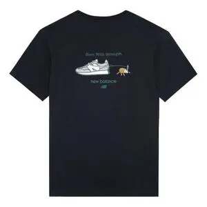 NEW BALANCE Logo Graphic T-shirt Asia Sizing 'black - Black/white/green