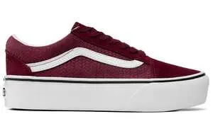 VANS Old Skool Platform Sneakers - Dark Red