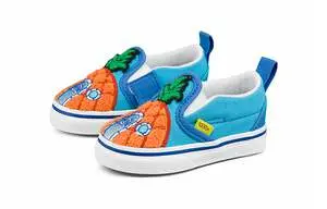 VANS Toddler Spongebob Squarepants X Slip-on Velcro "124 Conch Street" Sneakers