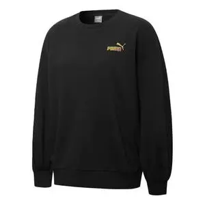PUMA Round-neck Sweatshirt With Logo Detailing - Black