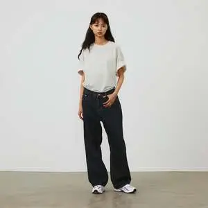 NEW BALANCE Linear Heritage Brushed Back Jersey Oversized T-shirt - White