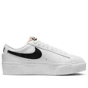 Nike Blazer Low Platform "white Snakeskin" Sneakers - White/black