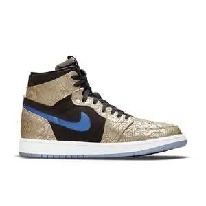 JORDAN Air 1 Zoom Comfort High Top Sneakers - Black/gold