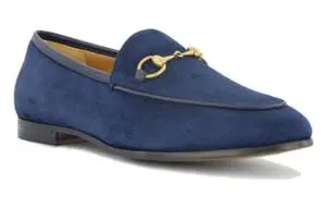 Gucci Jordaan Suede Loafers - Blue