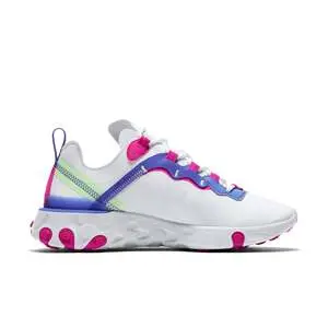 Nike React Element 55 Athletic Sneakers - White/pink