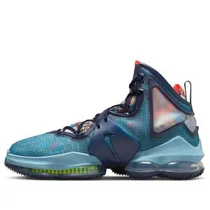 Nike Lebron 19 High Top Athletic Sneakers - Blue/yellow
