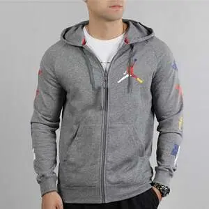 JORDAN Zip-up Hooded Jacket With Colorful Logo Accents
