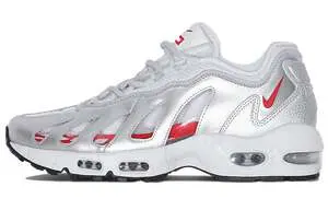 Nike X Supreme Air Max 96 'metallic Silver' Sneakers - Silver/white/red