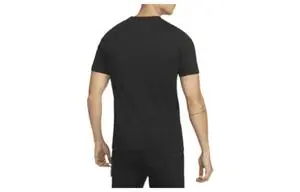 Nike Lebron Pattern Printing Knit Casual Short Sleeve Black