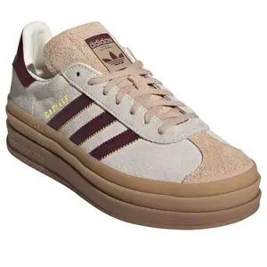 Adidas Gazelle Platform Sneakers - Beige/burgundy