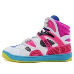 Gucci High Top Sneakers - White/pink/blue