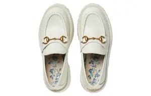 Gucci Rubber Lug Sole Horsebit Loafer In Leather