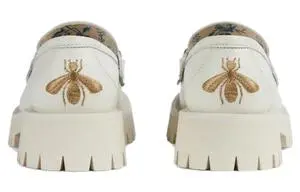 Gucci Rubber Lug Sole Horsebit Loafer In Leather