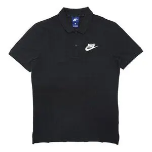 Nike Small Logo Casual Sports Short Sleeve Polo Shirt - Black