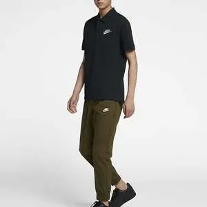 Nike Small Logo Casual Sports Short Sleeve Polo Shirt - Black