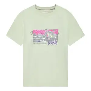 LI-NING Badfive Graphic Loose Fit T-shirt 'light Green - Light Green/multi-color