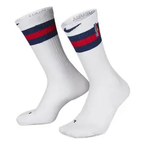 Nike Elite City Edition Brooklyn Nets Contrasting Colors Stripe Sports Socks - Multi-color
