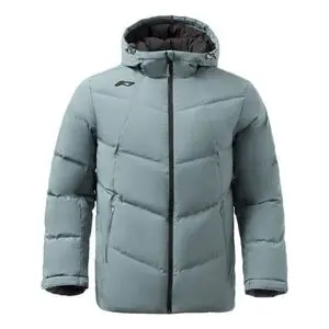 LI-NING Logo Print Down Jacket - Blue