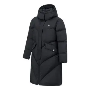 LI-NING Logo Long Down Jacket - Black