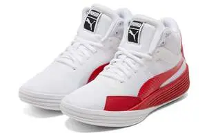 PUMA Clyde All-pro Mid Sneakers - White/red