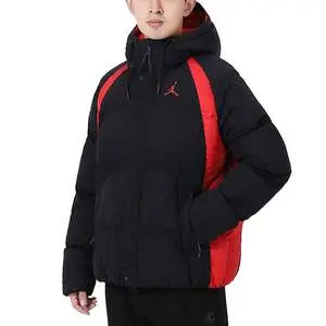 JORDAN Contrasting Color Puffer Jacket